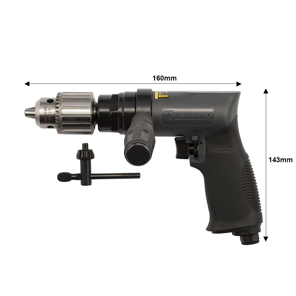 TRAPANO PNEUMATICO ANGOLARE CON MANDRINO IN ACCIAIO 1-13MM Fasano FGA